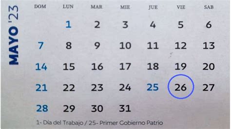El 26 De Mayo Es Feriado Y Extiende El Fin De Semana Largo