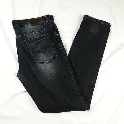Lee Cooper Norris Slim Leg Designer Black Jeans Mens W36xl34 Lc08