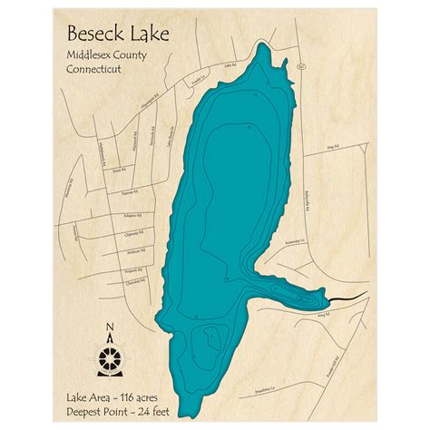 Beseck Lake Custom Laser Cut Art Lake Art Llc