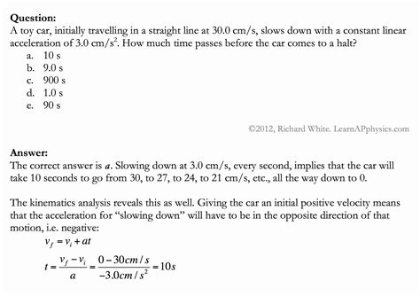 50 Kinematics Practice Problems Worksheet