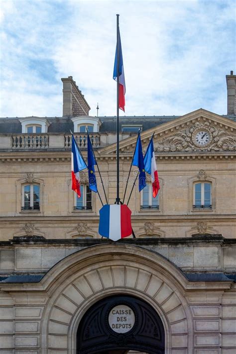 Entrance To The Headquarters Of The Caisse Des Dépôts Et Consignations Cdc Paris France