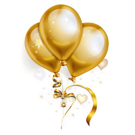 Download Gold Balloons Decoration Png 12