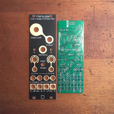 Setonixsynth Marsupial Dual Analog Vcf 2022 Blackgold Eurorack Panel