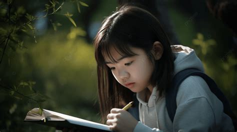 노트북에 낙서하는 어린 아시아 소녀 기꺼이 문제를 해결하는 소녀 공부하는 소녀 고화질 사진 사진 손 배경 일러스트 및 사진 무료 다운로드 Pngtree