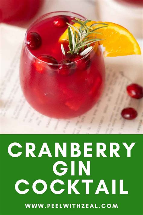 Cranberry Gin Cocktail Pitcher Recipe Too Peel With Zeal