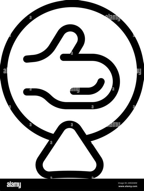 Line Icon Of A Hand Giving A Thumbs Up Symbolizing Approval Inside A Circle With A Downward