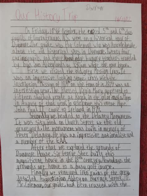 Writing Genre Recount Writing Final Drafts Including Title