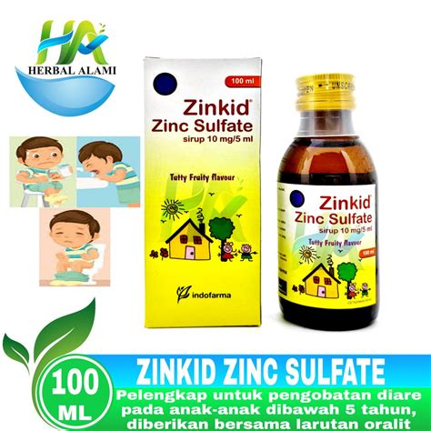 Jual Zinkid Syrup Zinc Sulfate Sirup Obat Diare Shopee Indonesia