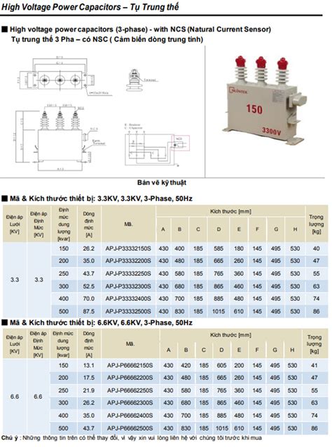 Lưu ý Quan Trọng Về Thông Số Kỹ Thuật Tụ Bù Trung Thế Khi Thay Tụ Cũ