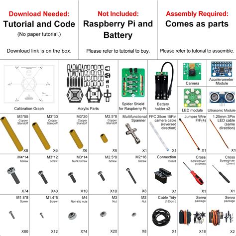 Freenove Big Hexapod Robot Kit For Raspberry Pi 5 4 B 3 B Zero 2 W