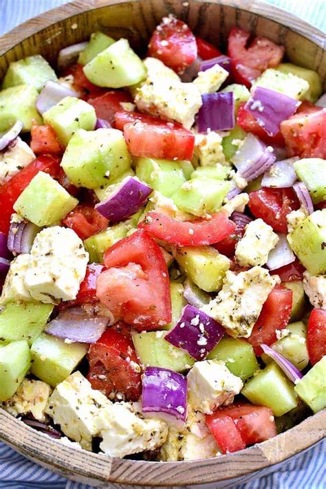 Tomato Cucumber Feta Salad Recipe