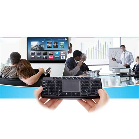 Mini Handheld Qwerty 2 4ghz Wireless Keyboard Touch Pad Remote Laser Pointer Mouse With Usb