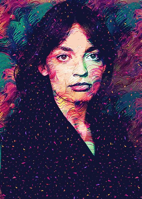 Woman Portrait In Abstract Style Poster Picture Metal Print Paint