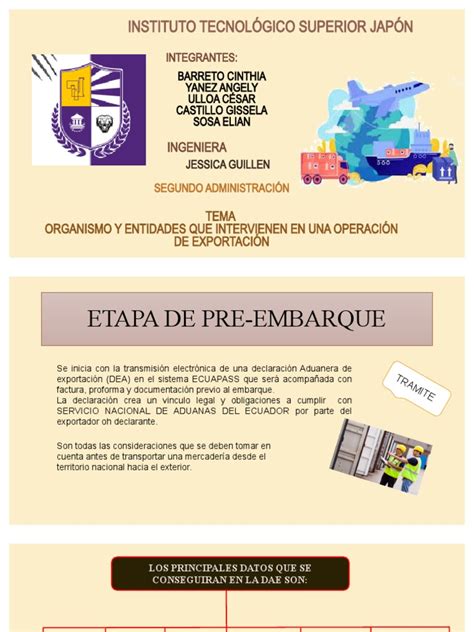 Etapa Depre Embarque Grupo3 D2 Pdf Exportaciones Comercio