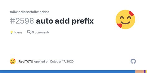 Auto Add Prefix · Tailwindlabs Tailwindcss · Discussion 2598 · Github