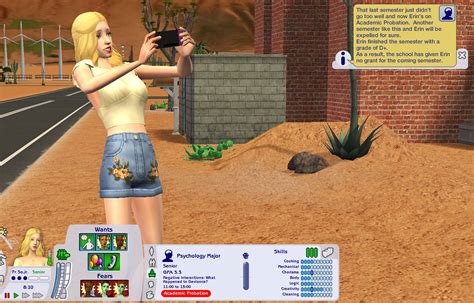 The Measure Of A Sim Erin Gets Home From Her Final With An Academic