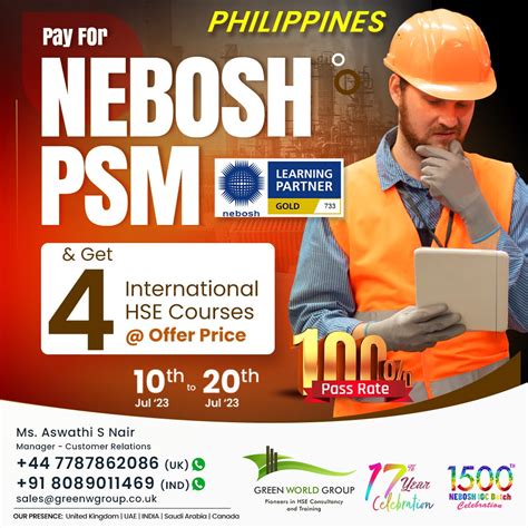 Enhance Your Career With Nebosh Psm Virtual Live Classes In Philippines