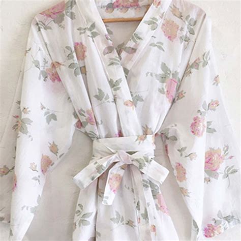 Emma Cotton Floral Robe The Bedspread Shop