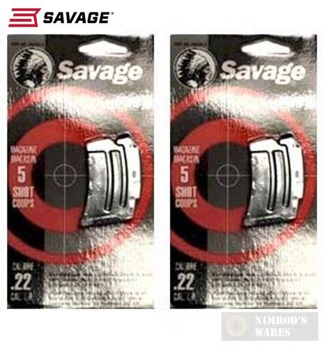 Two Savage Mkii 22lr 17hm2 Mach 2 5 Round Steel Magazines 90005 Fast
