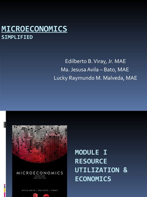 Microeconomics Module Overview Pdf Economics Economies