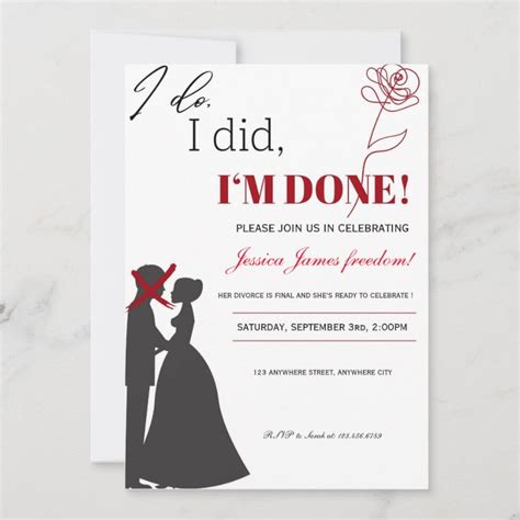 Ex Husband And Wife Divorce Party Invitation Zazzle