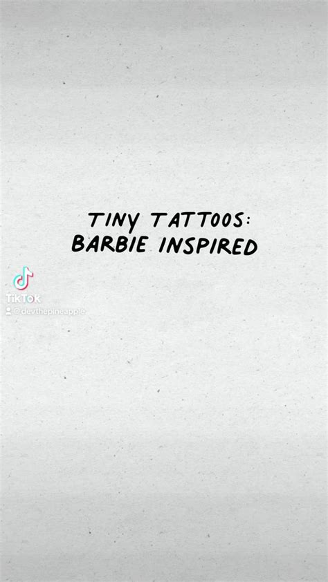 Tiny Tattoo Ideas Barbie Inspired Doodle Tattoos Video Tiny