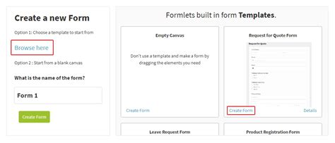 Creating Forms From Template