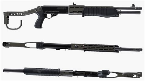 Combat Shotgun Franchi Spas 12 3d Turbosquid 1987638