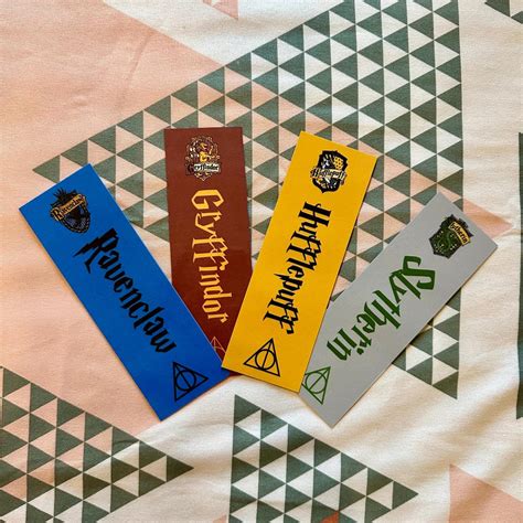 Harry Potter Hogwarts House Inspired Bookmarks House Gryffindor