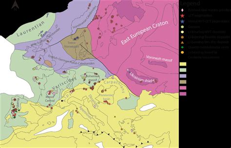 Simplified Geotectonic Map Of Europe Modified After Charles Et Al