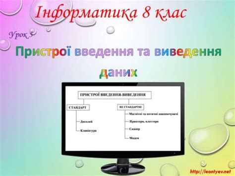 8 клас 5 урок Пристрої введення та виведення даних Пристрої що входять до складу