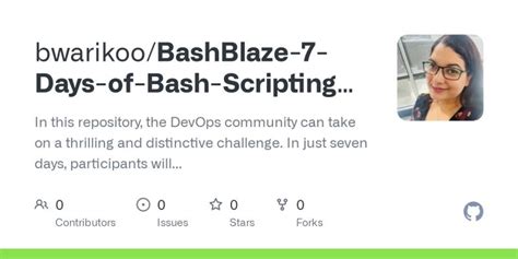 Bakul Warikoo On Linkedin Github Bwarikoobashblaze 7 Days Of Bash Scripting Challenge In This