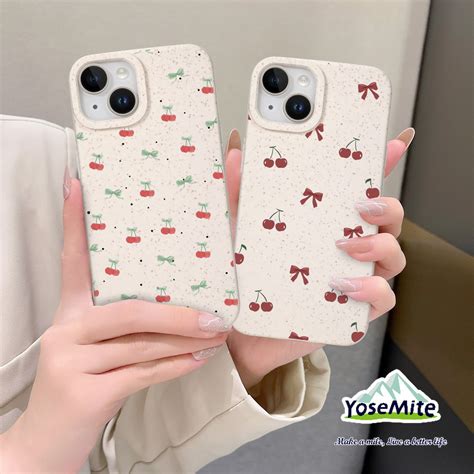 Red Cherry Bow Case For Samsung A16 A06 A14 A13 A04e A11 A04s A03s A03