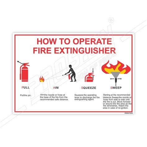 How To Operate Fire Extinguisher Safety Chart Protector Firesafety