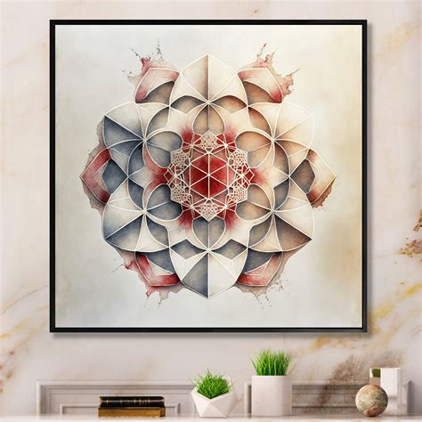 Design Art Fundamental Patterns Sacred Geometry Iii Floater Frame