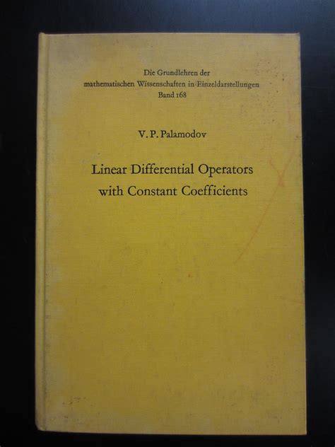 Linear Differential Operators With Constant Coefficients Vp