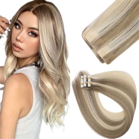 hair balayage brown with blonde seamless injection virgin human hair p8