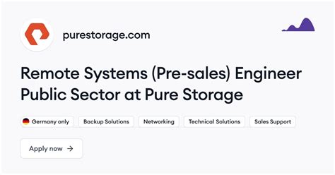 Himalayas On Linkedin Remote Systems Pre Sales Engineer Public Sector Job At Pure Storage