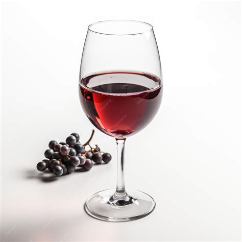 Premium Photo Glass Of Red Wine White Background