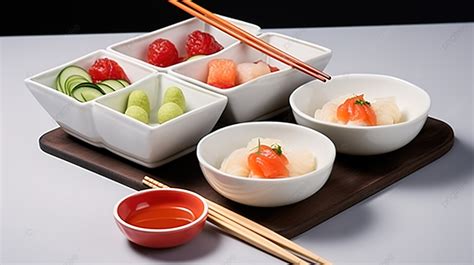 Intelli Kitchen Mini Udon Set With Tofu Bowls And Chopsticks Background
