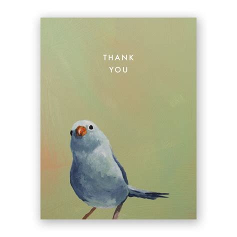 Bird Thank You Card Etsy