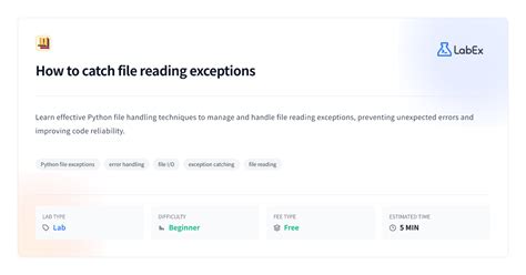 How To Catch File Reading Exceptions Labex