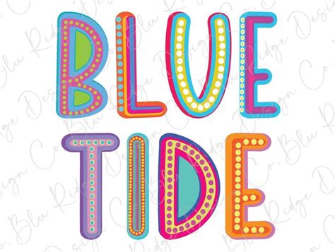 Blue Tide Long County High School Lchs School Spirit Neon Letters