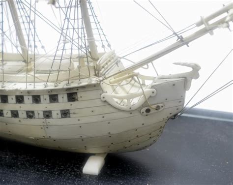 Sold Price 19c Ivory British Man O War Ship Model January 6 0117 12