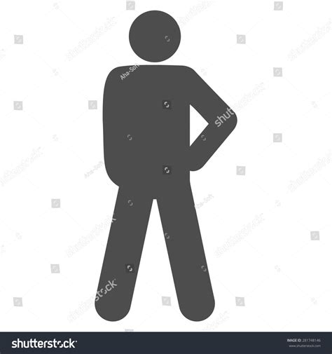Audacity Icon Man Poses Set Style vector de stock libre de regalías