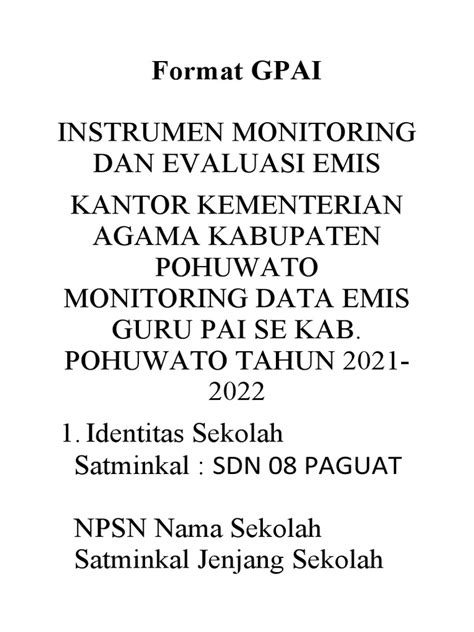 Format Gpai Pdf
