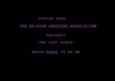 CSDb Last Ninja By Belgian Cracking Association 1987