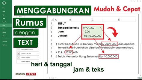 Cara Menggabungkan Teks Dan Angka Tutorial Excel Bengkel Excel