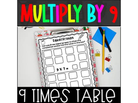 Multiplication Multiply By 9 Arrays Equal Groups And Word Problems